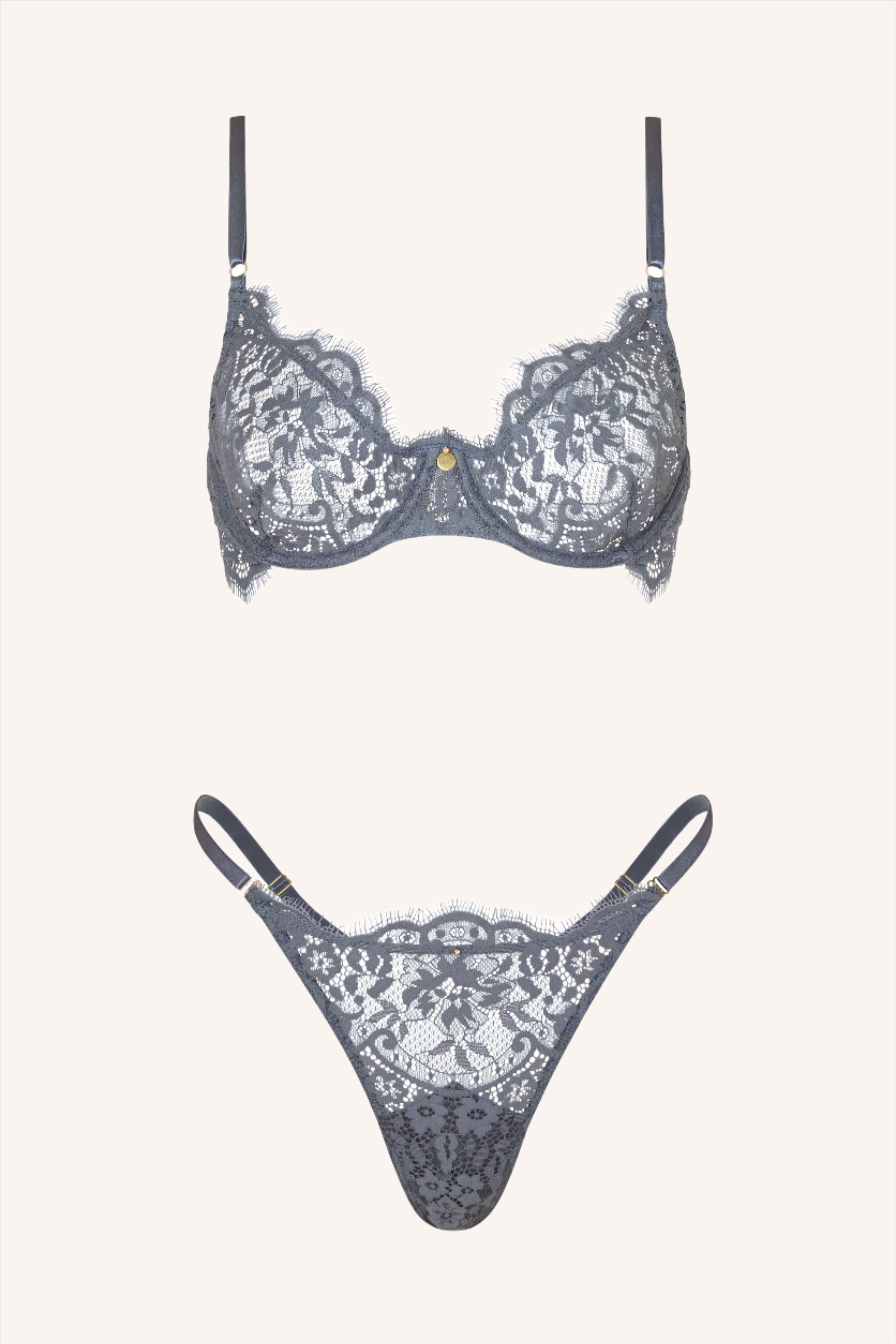 Dainty Bra Lingerie - Grey | Gooseberry - Gooseberry Intimates